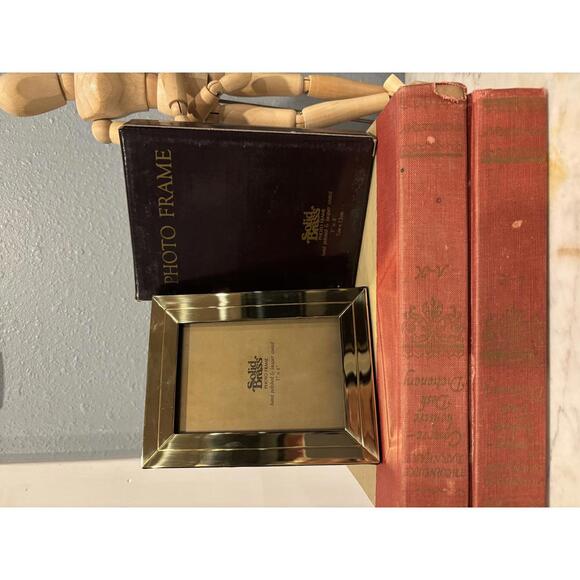 Accents | Vintage 4x3 Solid Brass Frame Hollywood Regency Decor New In ...